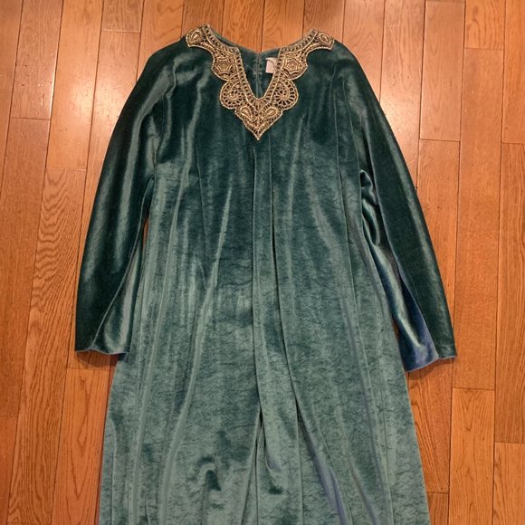 Dresses | Vintage Velvet Long Sleeve Hippie Elf Maxi Dress | Poshmark